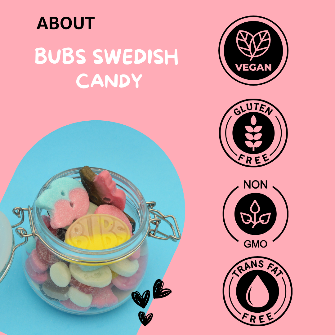 Swedish Candy BUBS Strawberry Vanilla Ovals – STEYDA